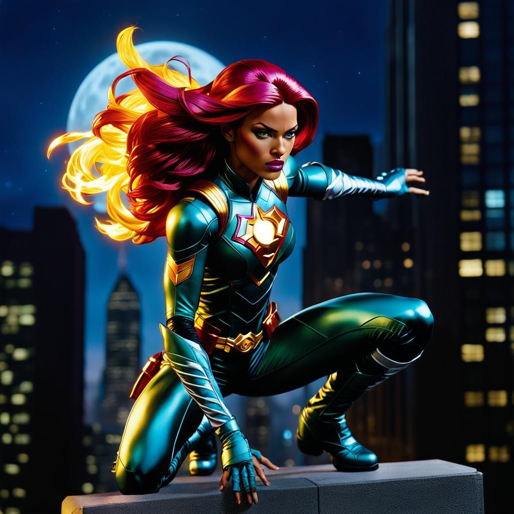 Starfire Ready for Battle - AI Generated Artwork - NightCafe Creator