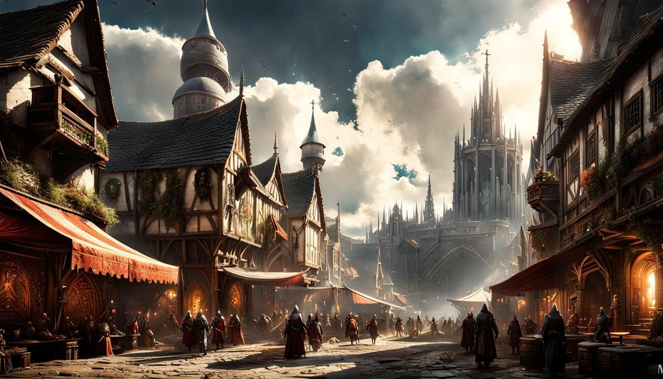 Medieval City - AI Generated Artwork - NightCafe Creator