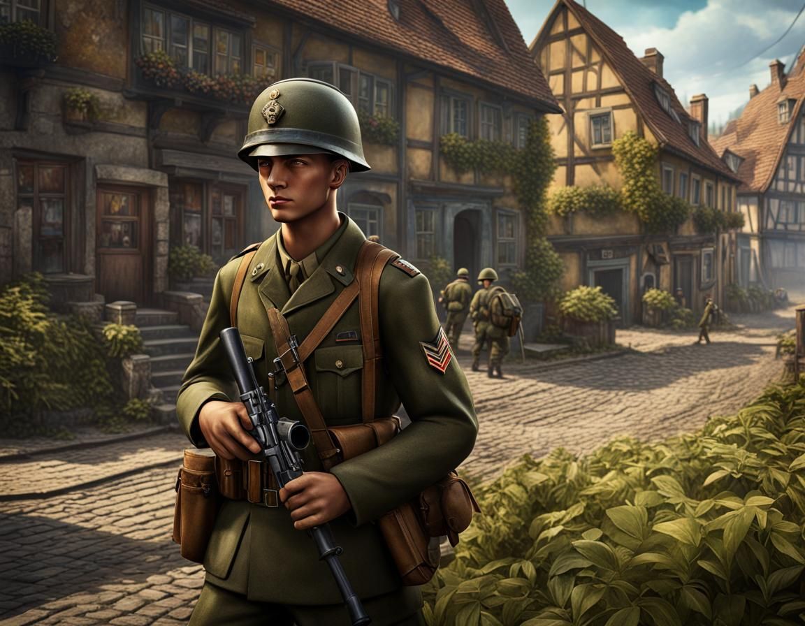 Allied Soldiers on Patrol - AI Generated Artwork - NightCafe Creator