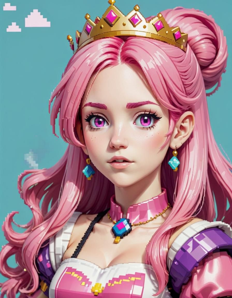 8-Bit Princess III - AI Generated Artwork - NightCafe Creator
