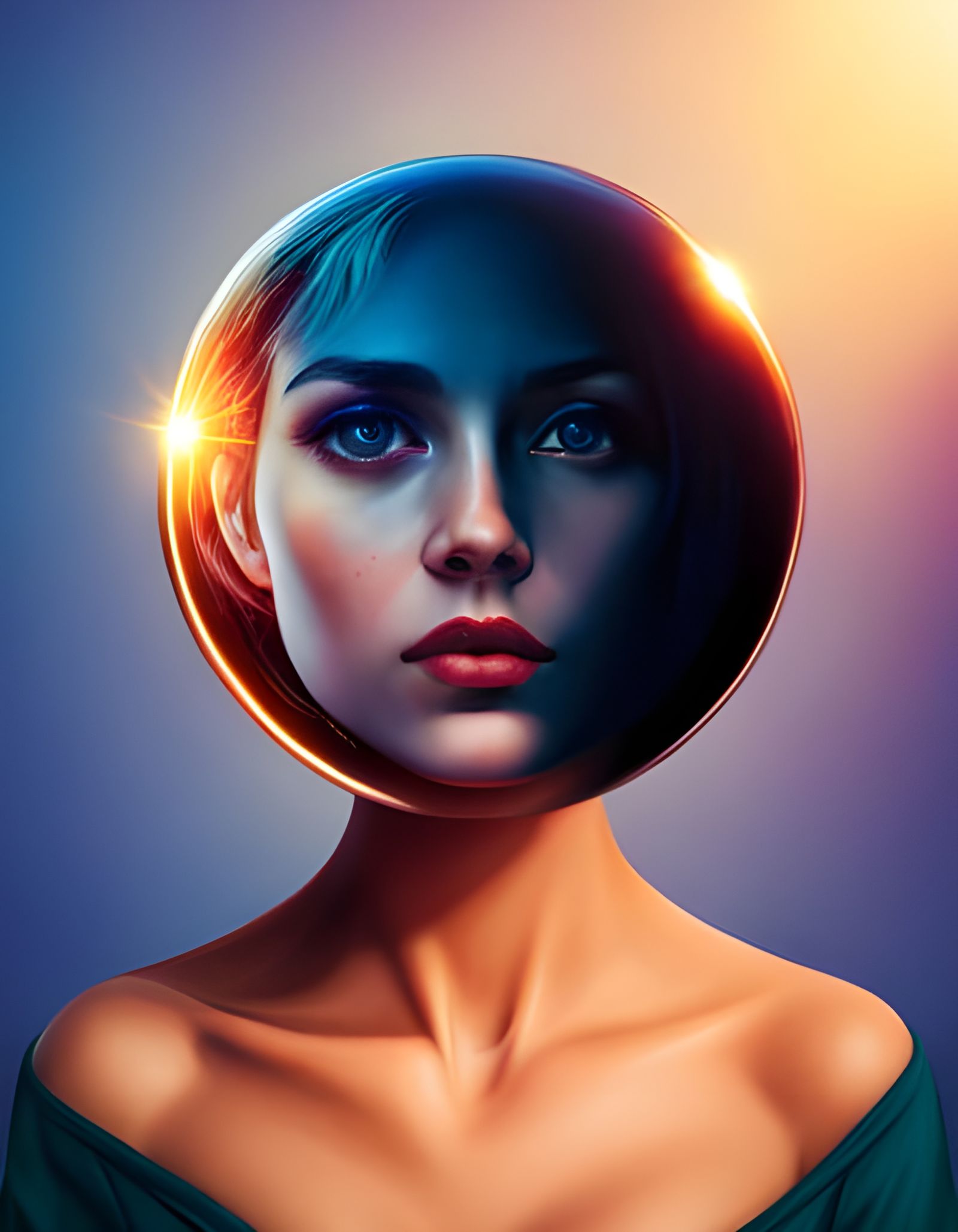 The face in the face in the mirror - AI Generated Artwork - NightCafe ...