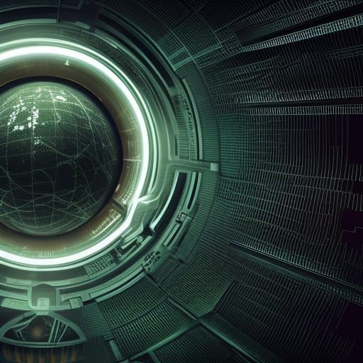 DVD Screencap from a dark sci-fi CGI-generated movie made in 1995, '90s ...