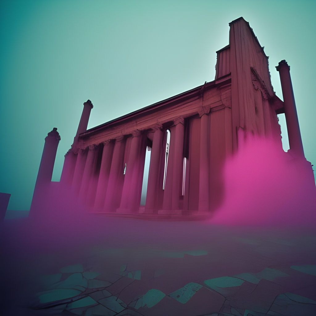 Baalbek apocalypse psychedelia - AI Generated Artwork - NightCafe Creator