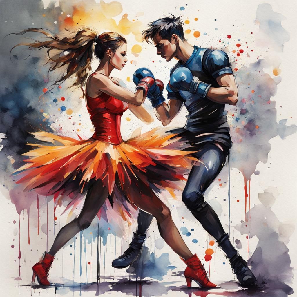 Boxing is dancing - AI Generated Artwork - NightCafe Creator