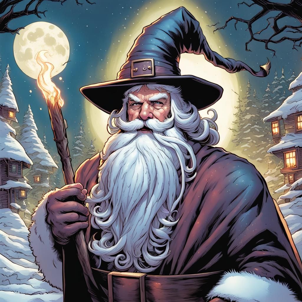Santa Claus as a witch - AI Generated Artwork - NightCafe Creator