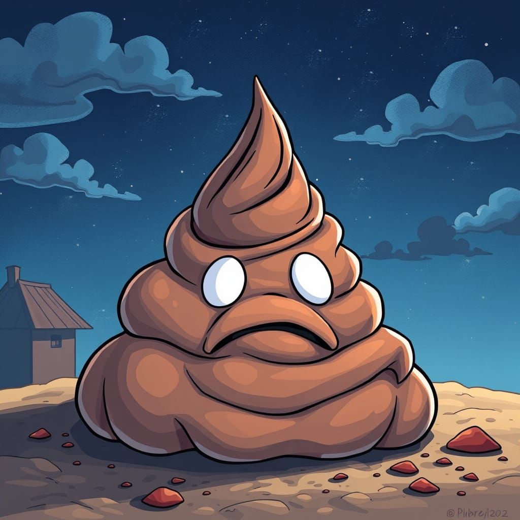 Draw - Cel-Shaded Anime Masterpiece of Flat, Vibrant Poop