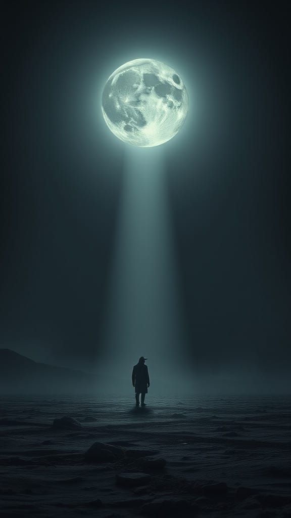 Silence - Figure Emerges from Haunting, Moonlit Stillness
