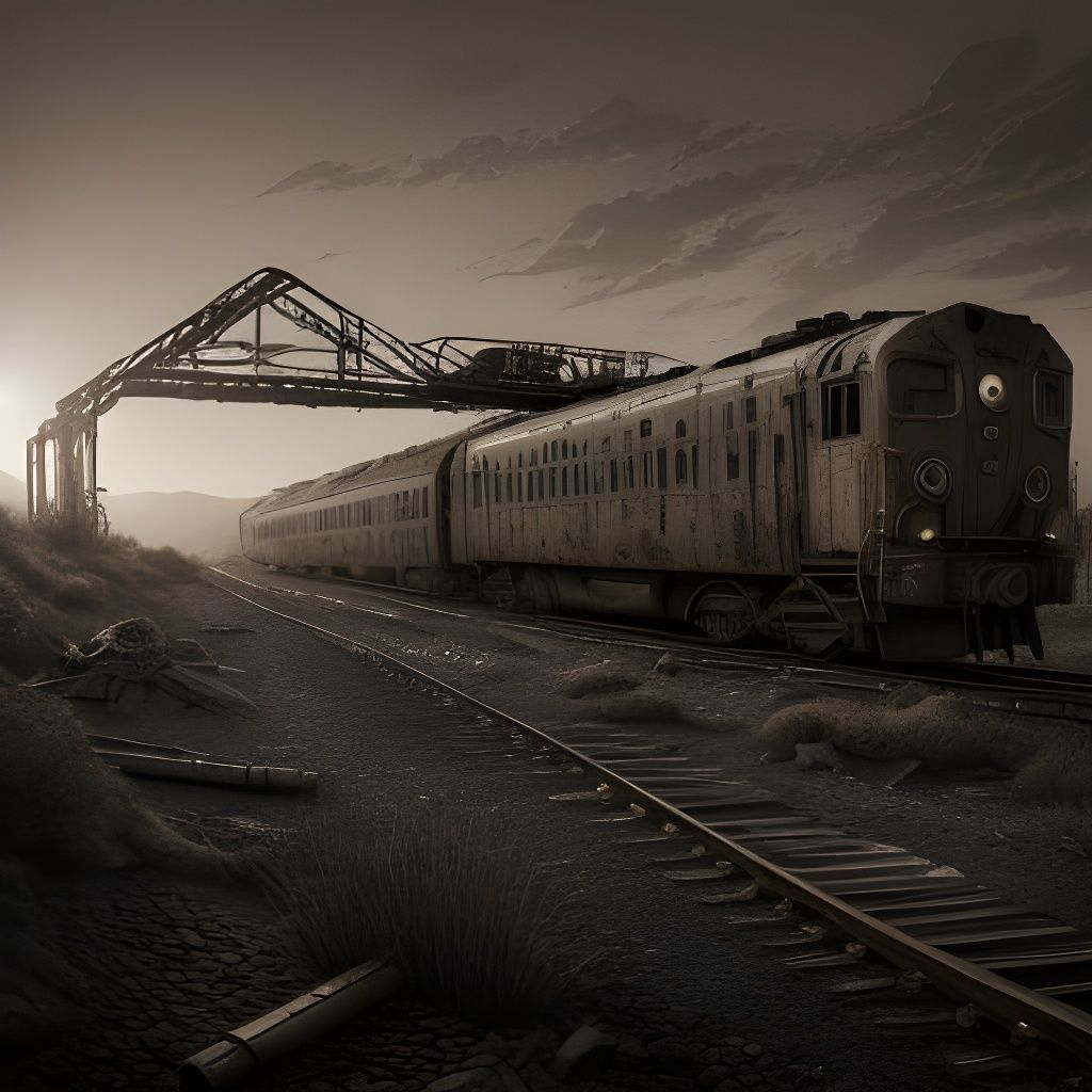 Imagine a train in a wreck and it's really realistic. Make it as ...