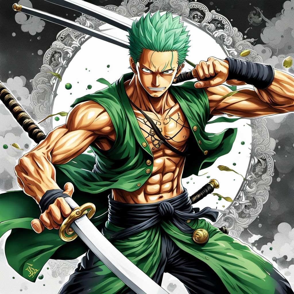 Roronoa Zoro 3 - AI Generated Artwork - NightCafe Creator