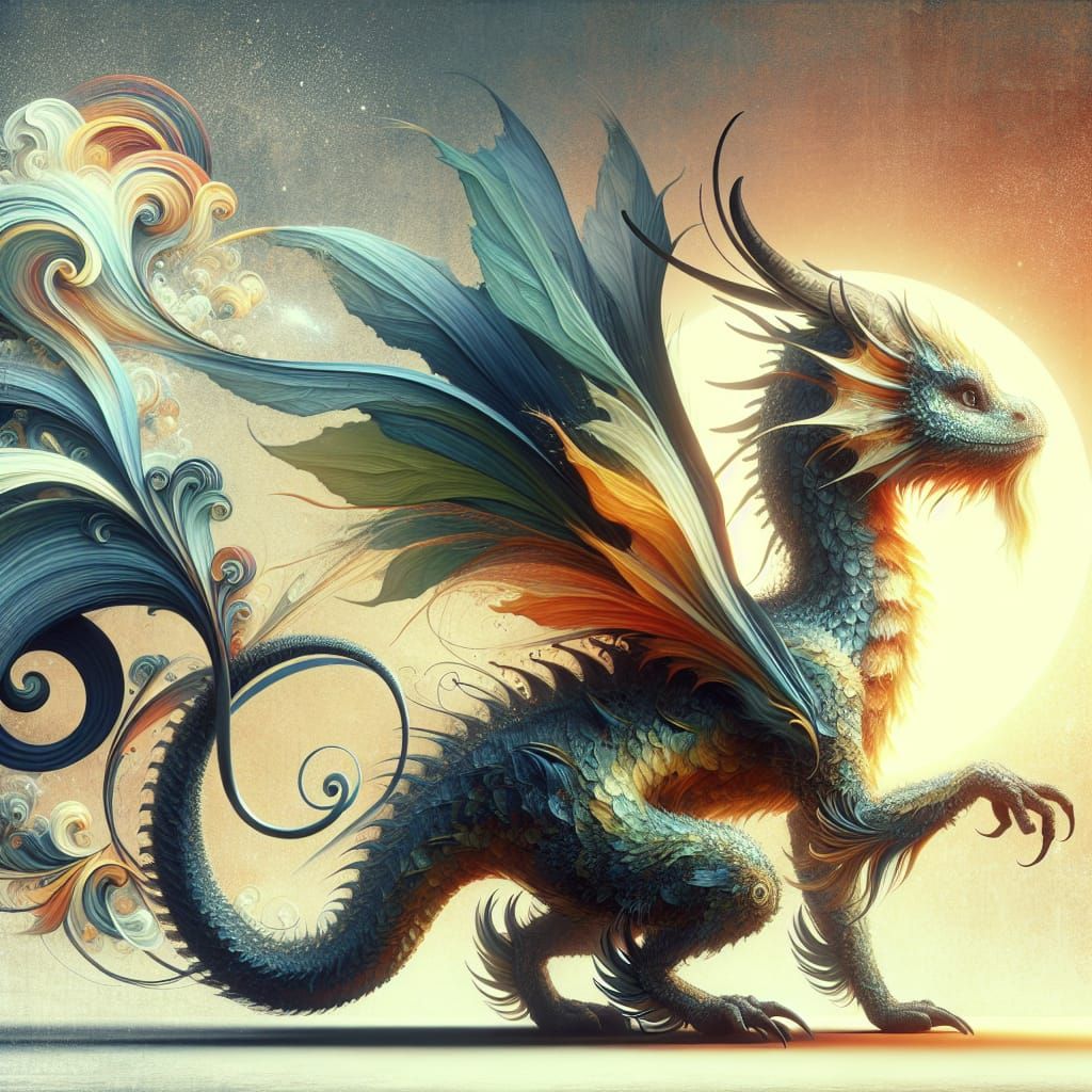 Tim Burton's Dragon - AI Generated Artwork - NightCafe Creator