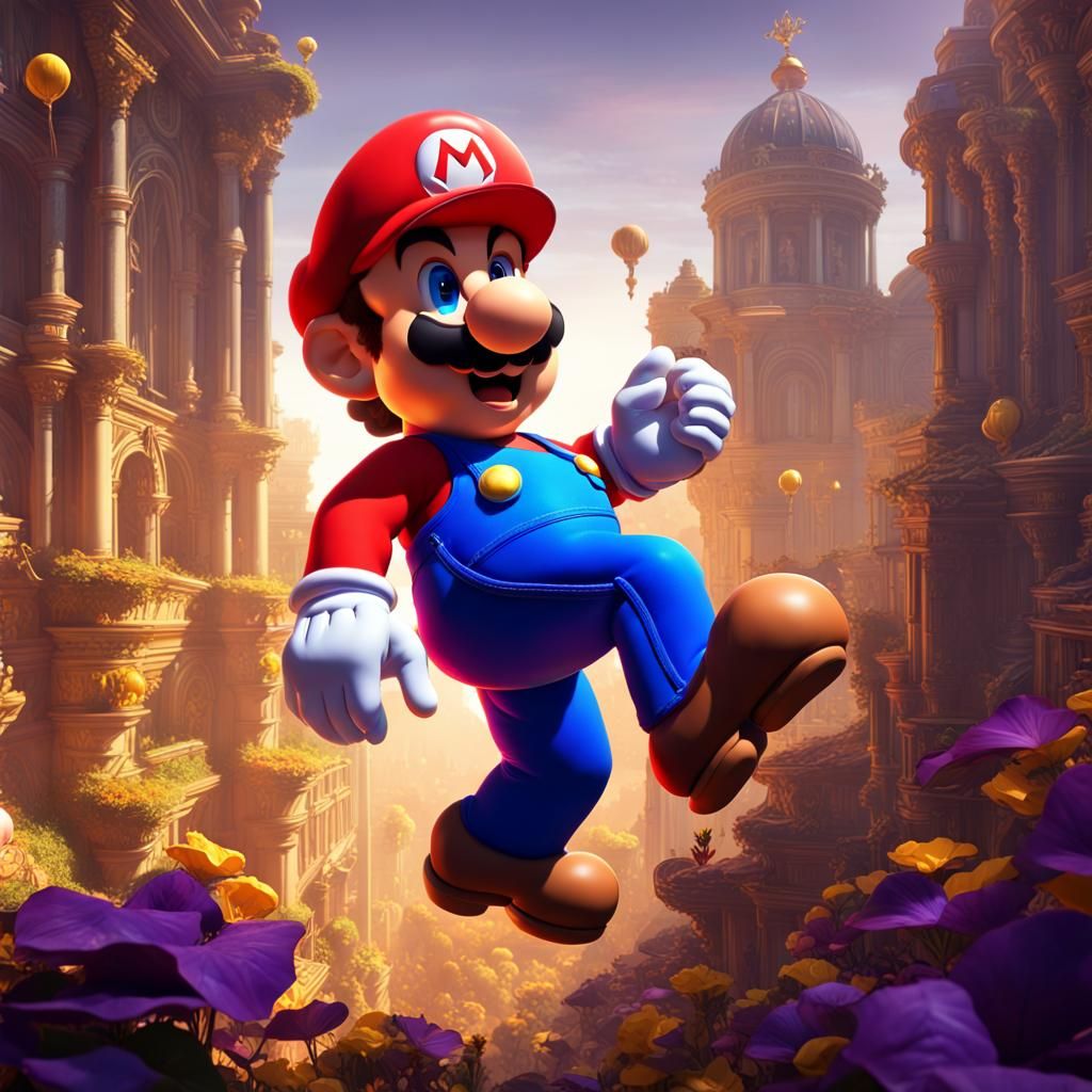 Super Mario - Super Mario: Dark Fantasy Concept Art in 8K