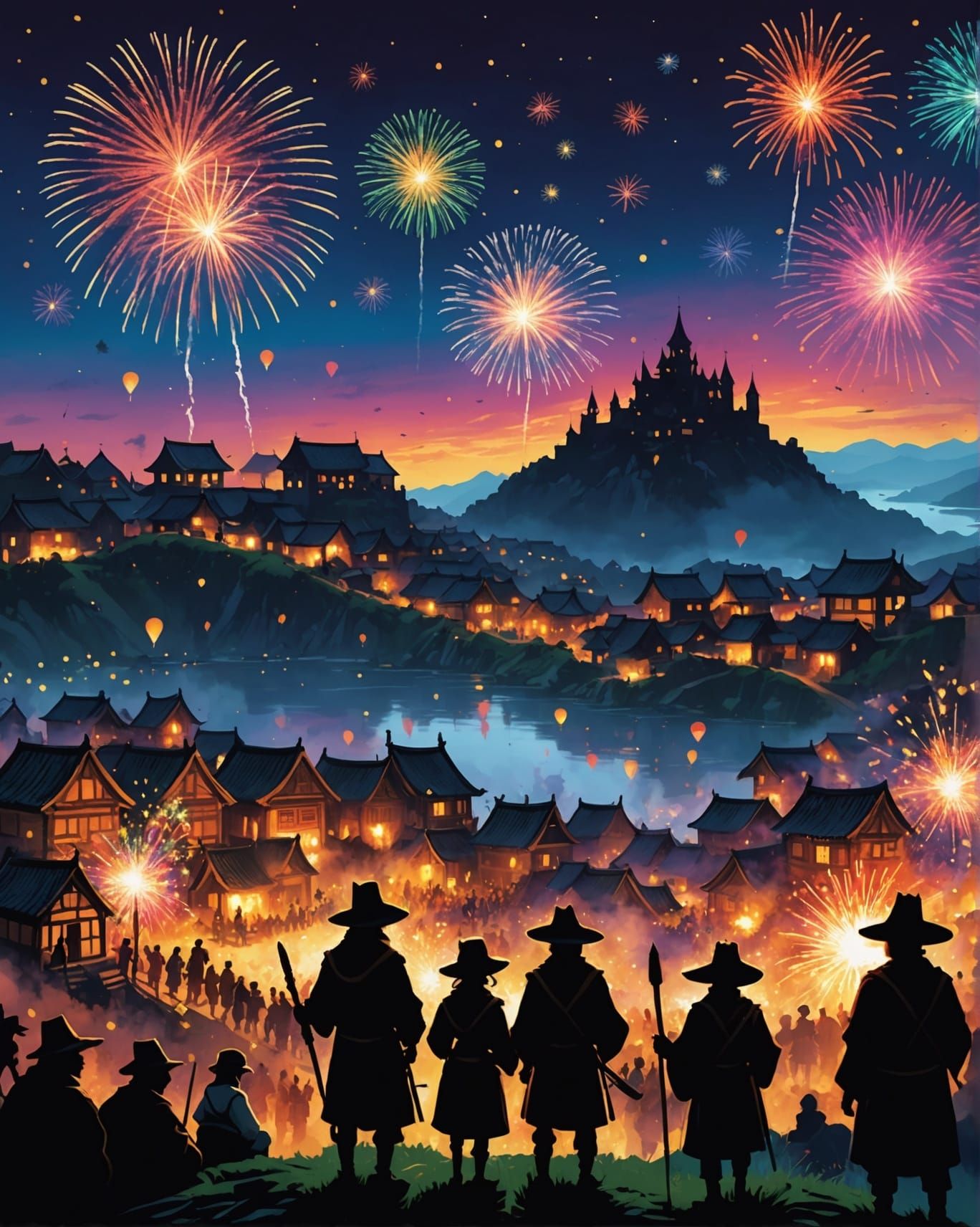 Let's watch the fireworks - AI Generated Artwork - NightCafe Creator