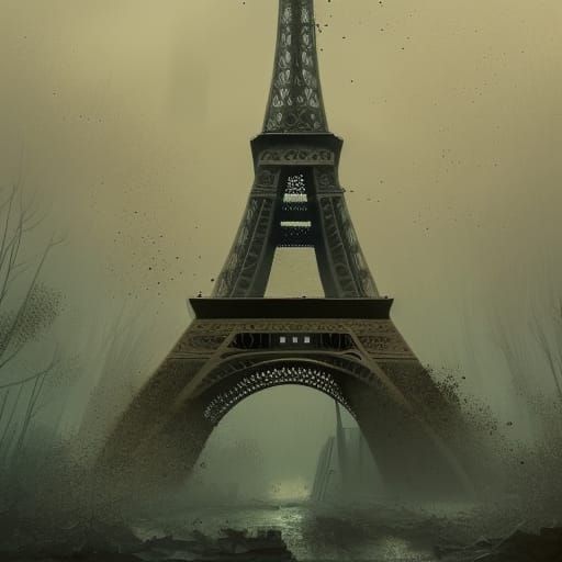 post apocalyptic paris - AI Generated Artwork - NightCafe Creator