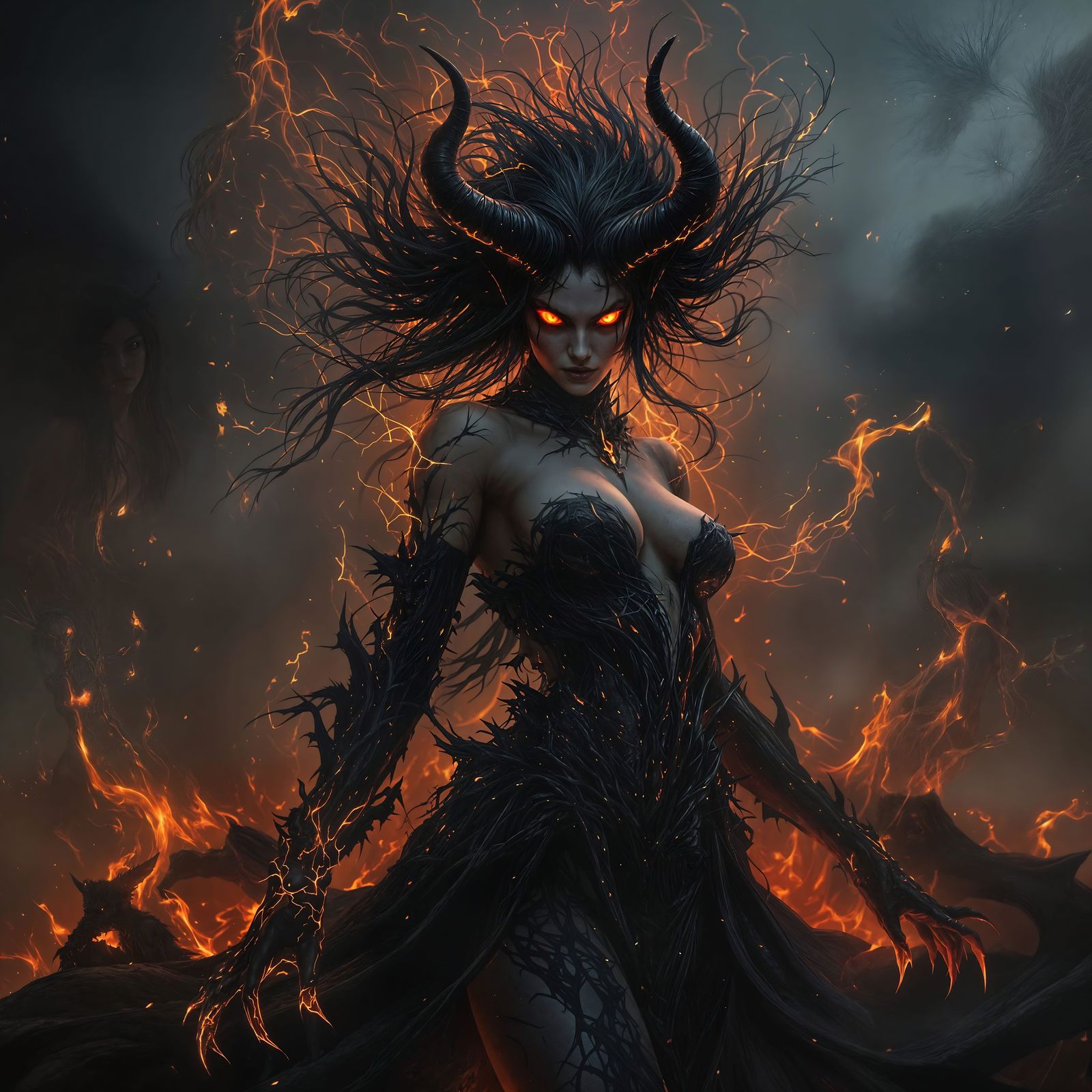 Hellion Heroine!! - Cyberpunk-Inspired Goddess of Flames