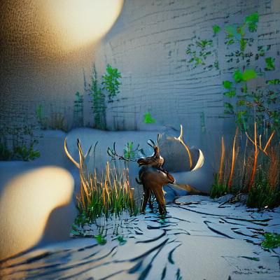 hunting big deer - AI Generated Artwork - NightCafe Creator