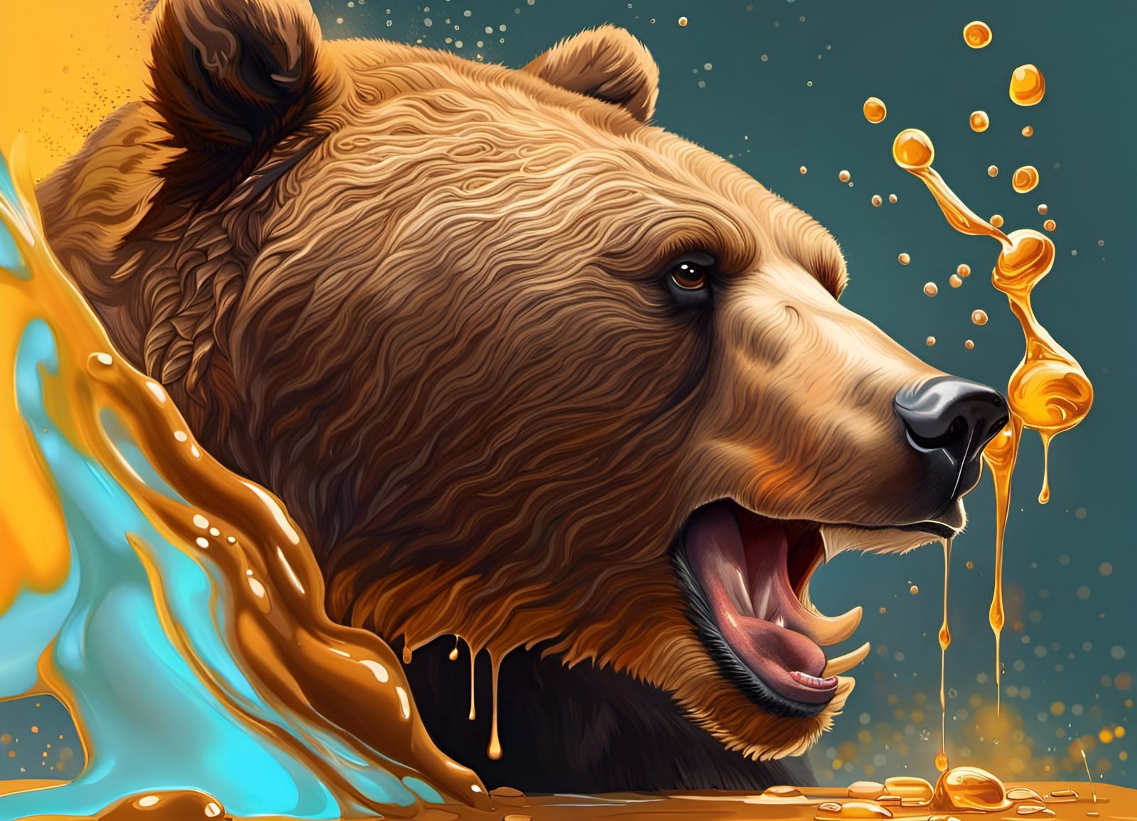 A Bear And His Snack - AI Generated Artwork - NightCafe Creator