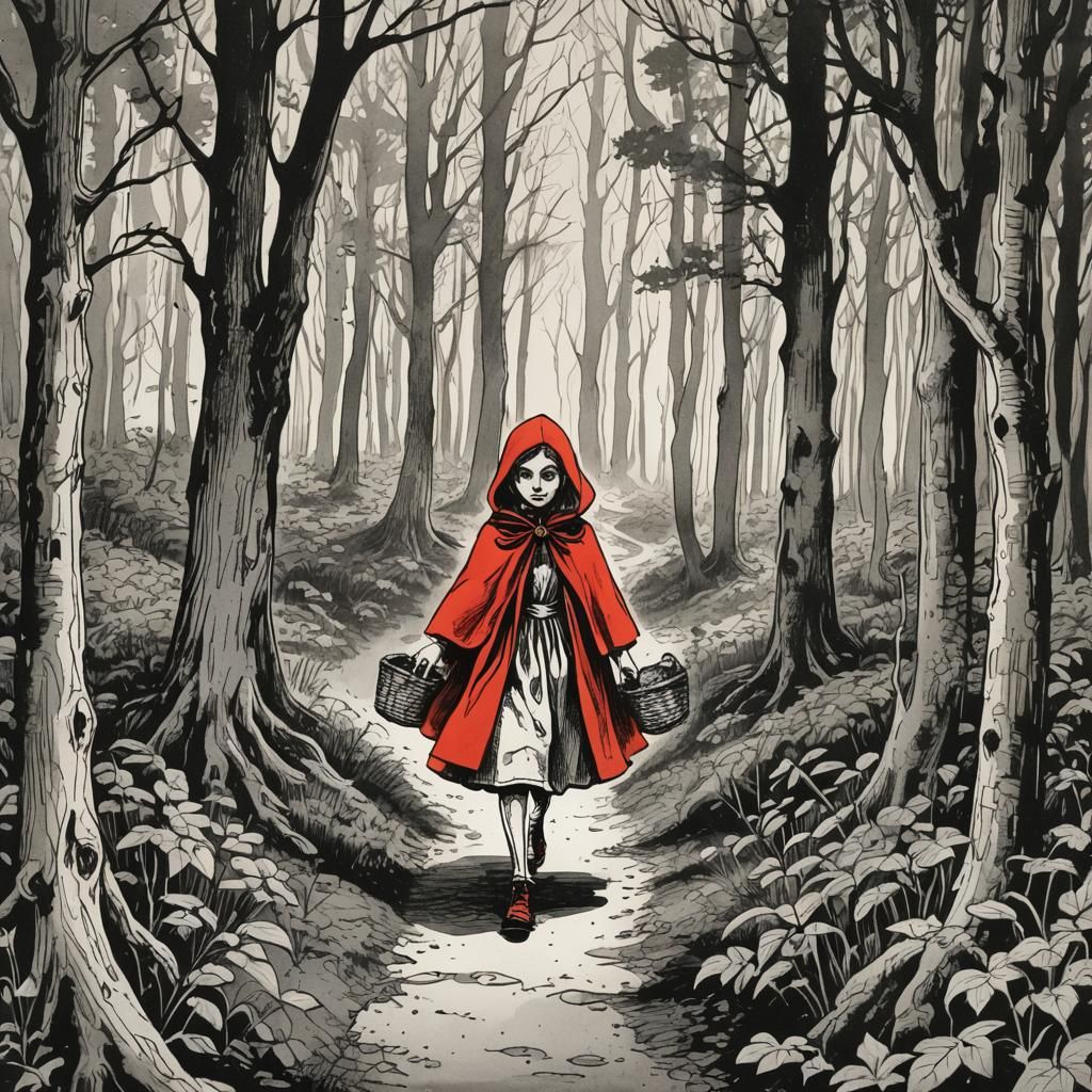 Little Red Riding Hood - AI Generated Artwork - NightCafe Creator
