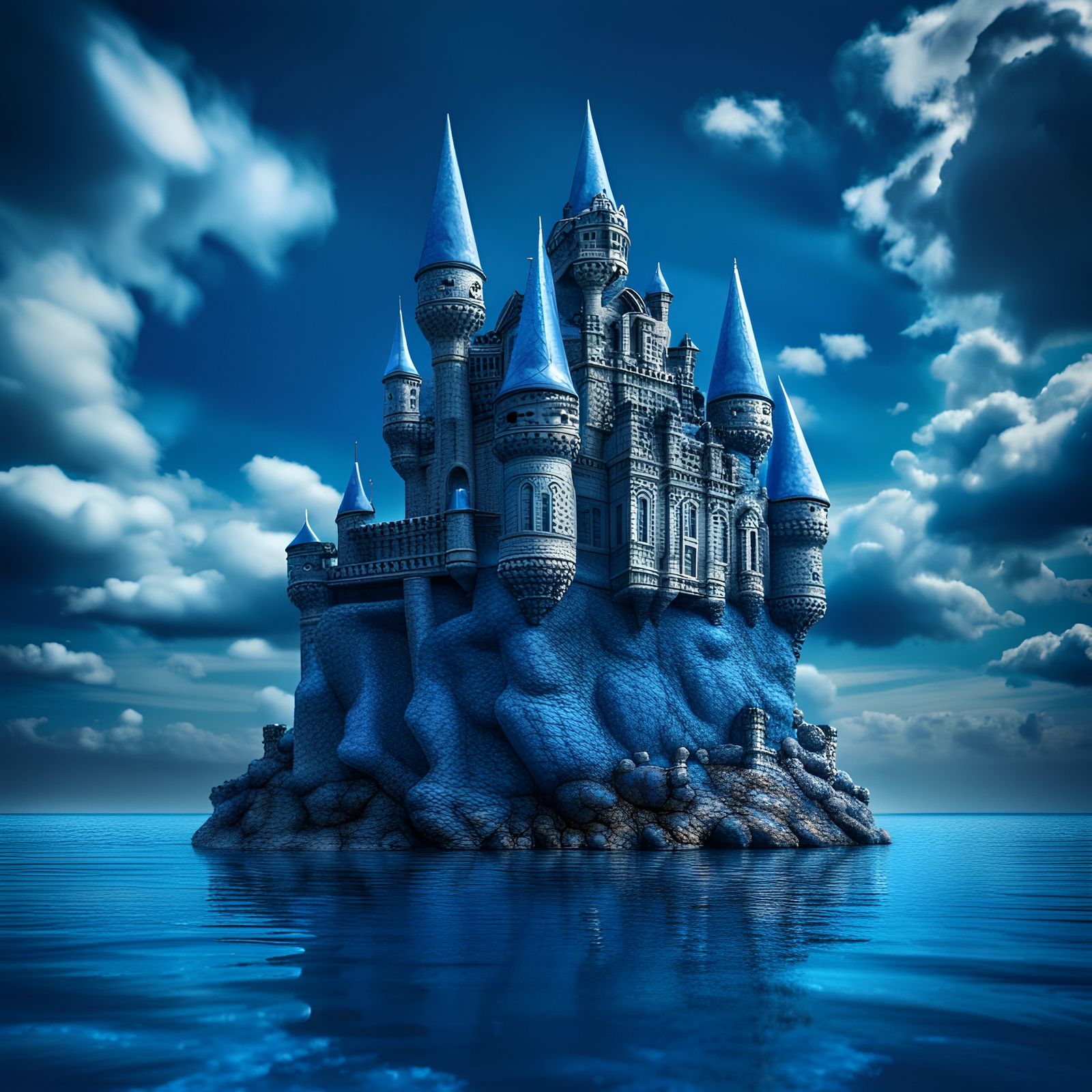 Lapis Castle - AI Generated Artwork - NightCafe Creator