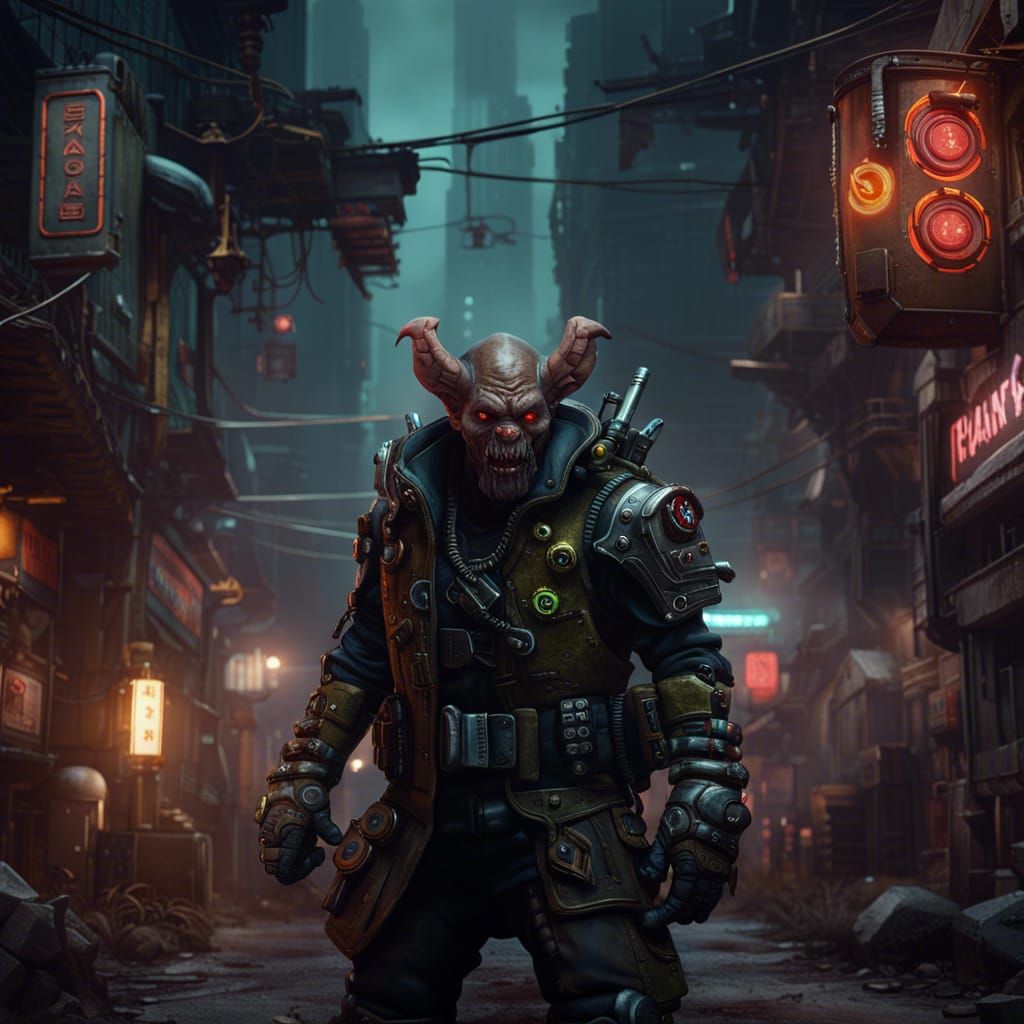 Shadowrun ork - AI Generated Artwork - NightCafe Creator
