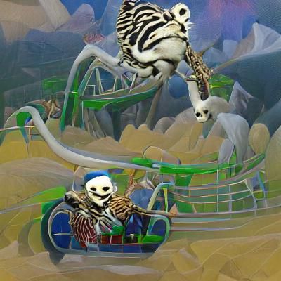 Mr.Bones' Wild Ride - AI Generated Artwork - NightCafe Creator
