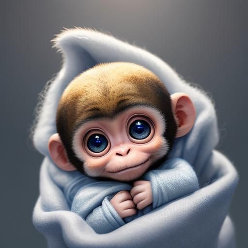 Baby Monkey Burrito - AI Generated Artwork - NightCafe Creator