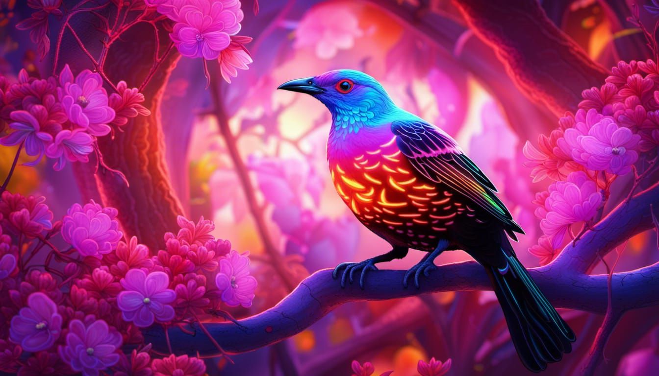 Flame Bowerbird 4 : r/nightcafe