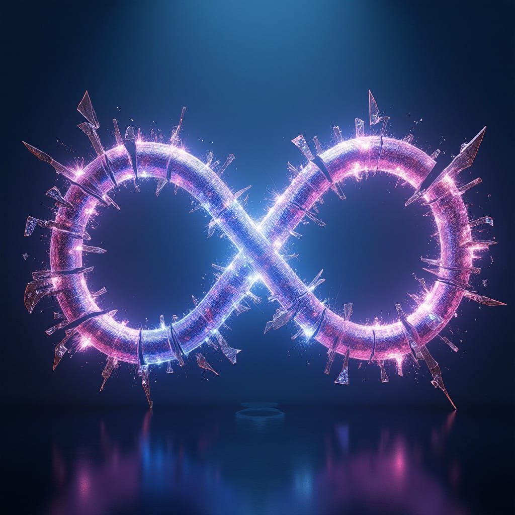 Broken 🔁 loop ♾️ - Surreal Infinity Loop Shattered in a Dee...
