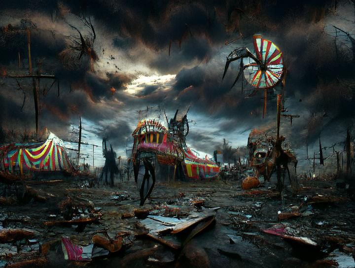 Post-Apocalyptic Circus Landscape - AI Generated Artwork - NightCafe ...