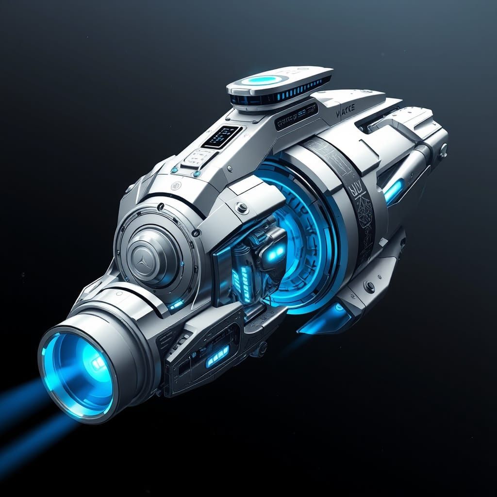 Luxury Starship Hyperdrive Engine Concept Art in F... - AI Art