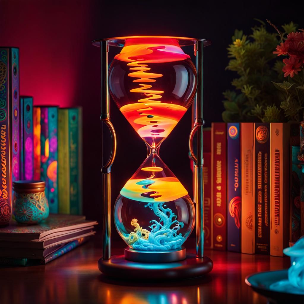 Lava lamp hourglass - AI Generated Artwork - NightCafe Creator