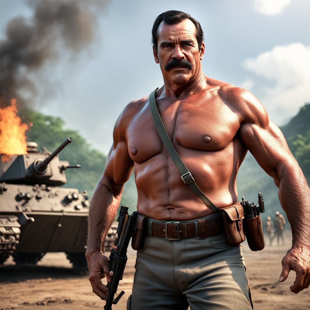 Don Frye in Nam - AI Generated Artwork - NightCafe Creator