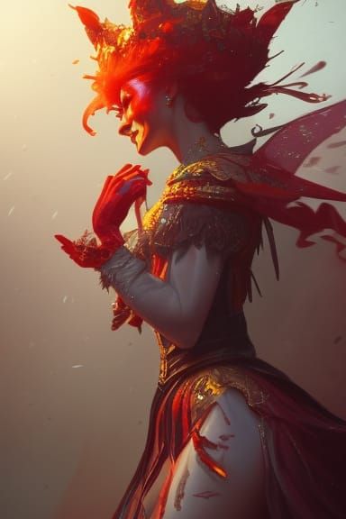 Beautiful Bloody Red Queen - AI Generated Artwork - NightCafe Creator