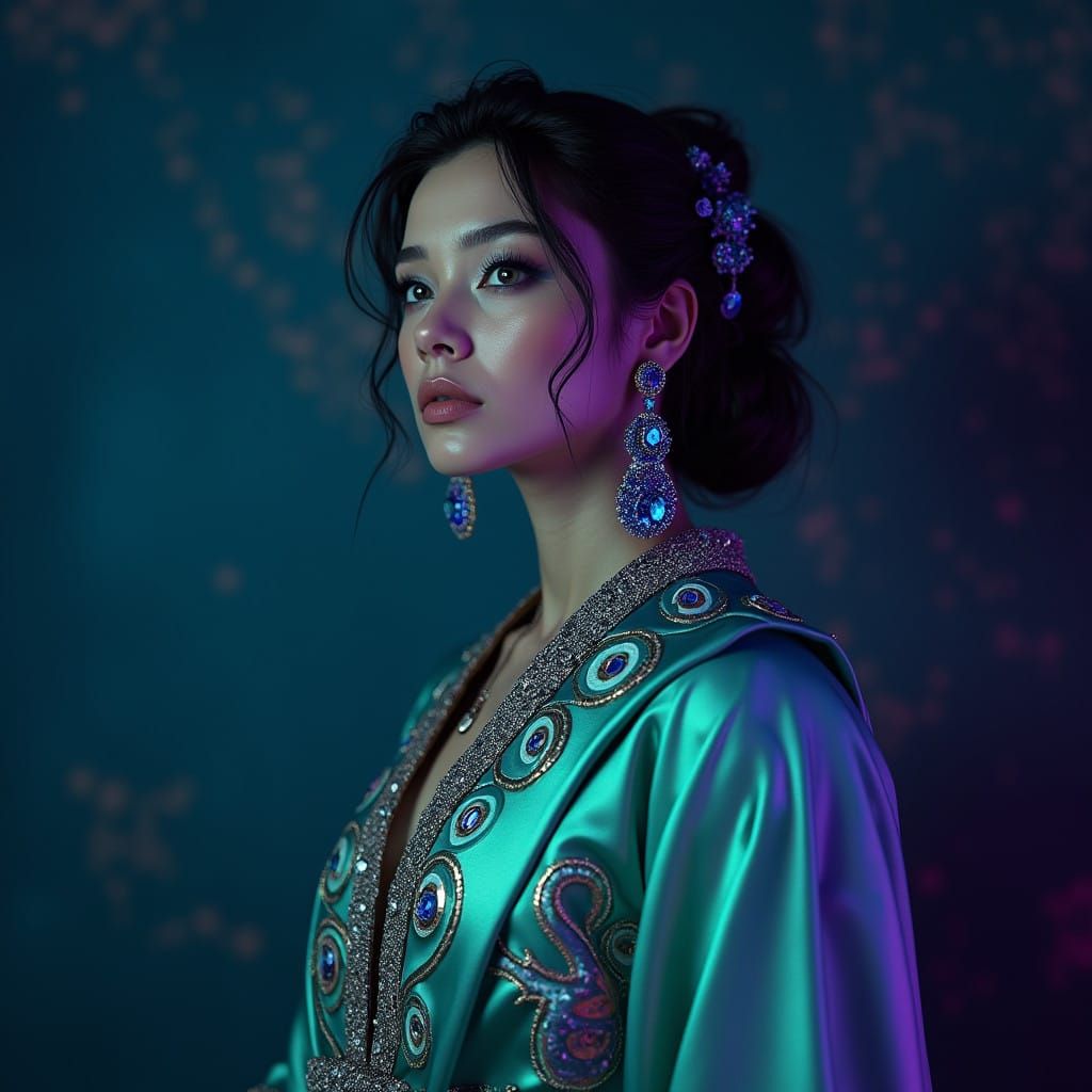 Hyperrealistic Portrait of a Futuristic Goddess - AI Art