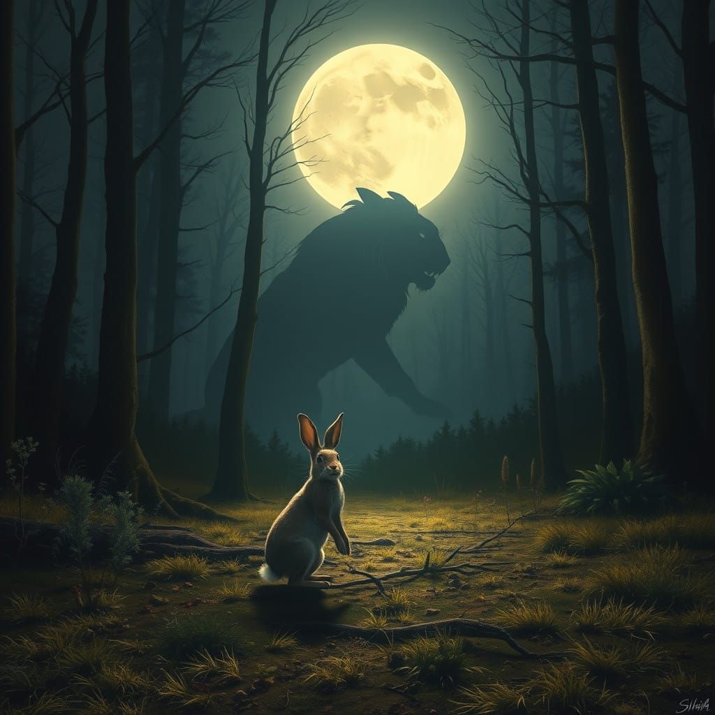 Living Shadows - Majestic Moonlit Transformation in Mystical...