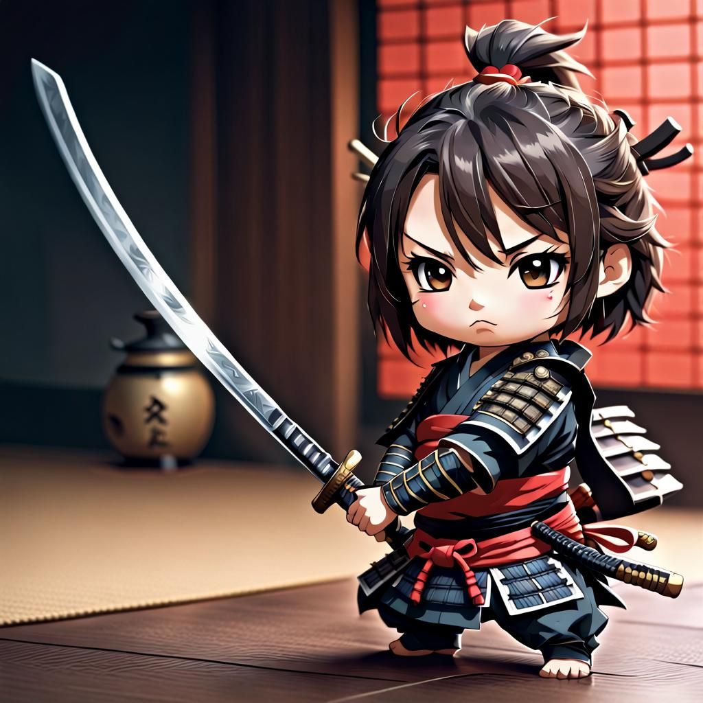Chibi Samurai - AI Generated Artwork - NightCafe Creator