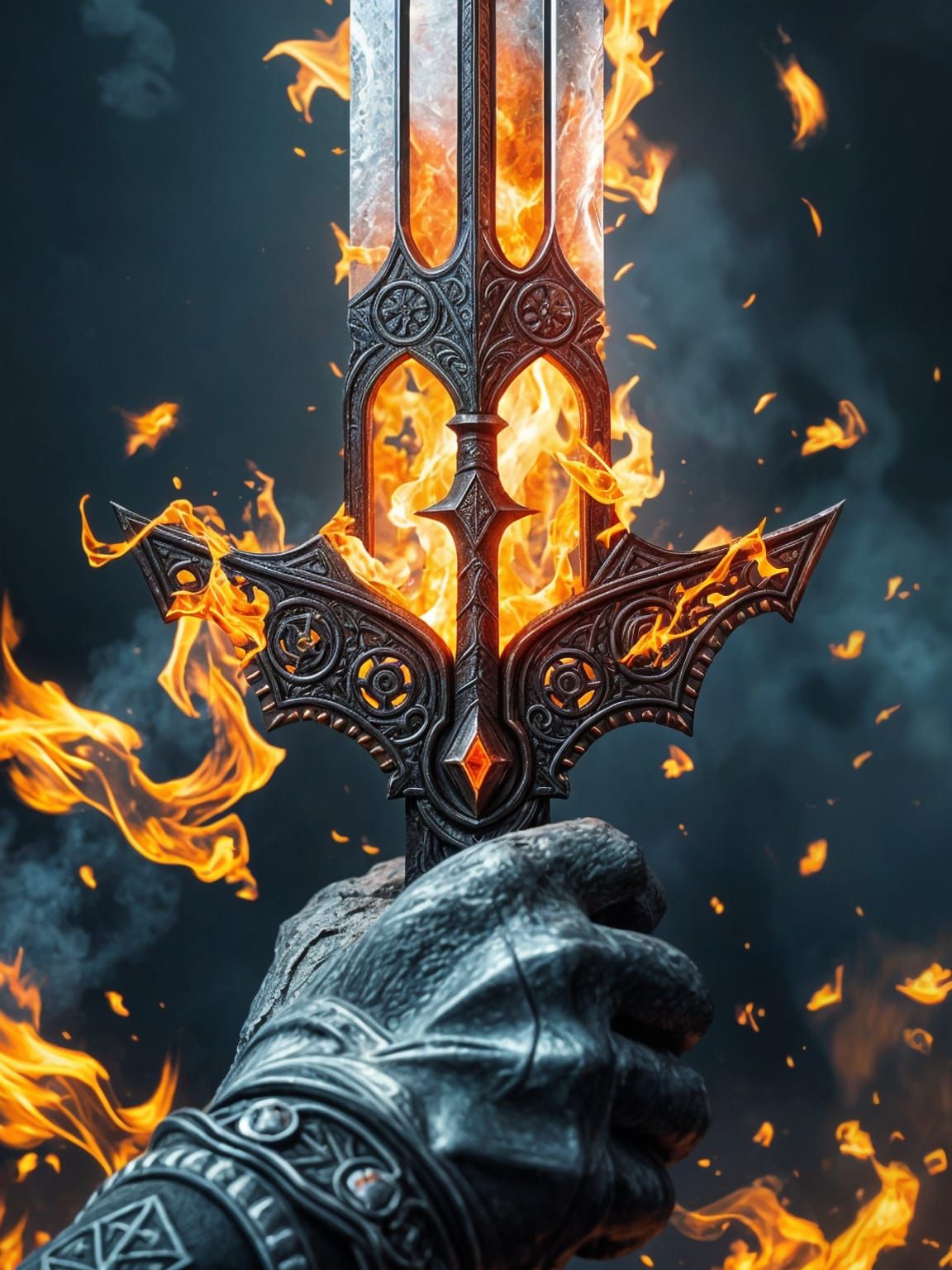 Elemental sword of the gates of hell