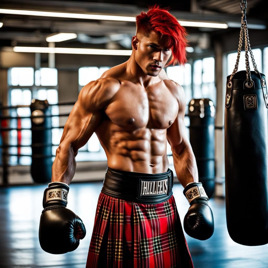 Redhead Filipino Boxer IV - AI Generated Artwork - NightCafe Creator