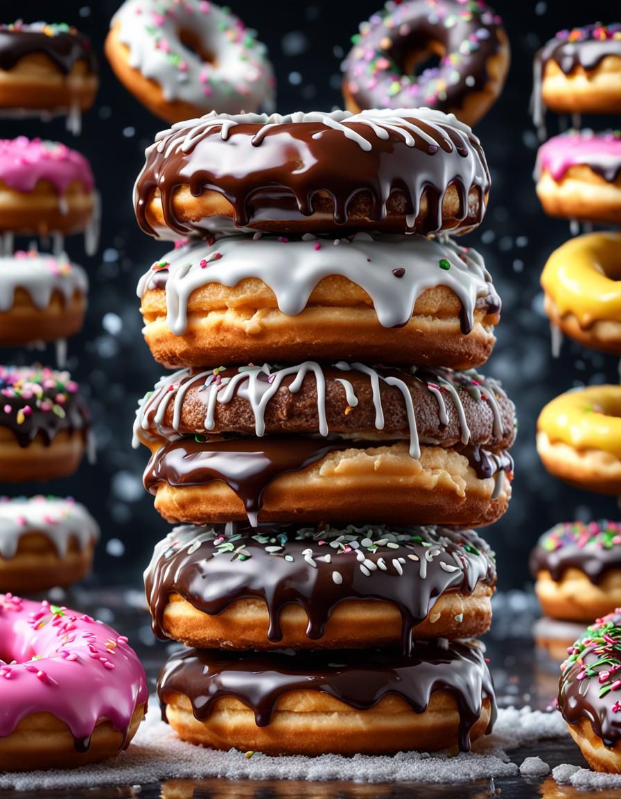 Delicious Donuts - AI Generated Artwork - NightCafe Creator