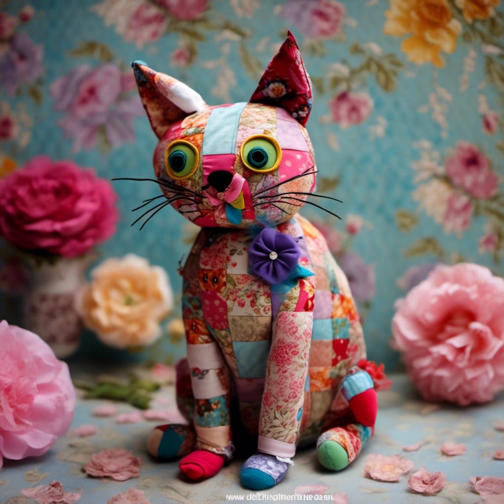 Patchwork Cat - AI Generated Artwork - NightCafe Creator