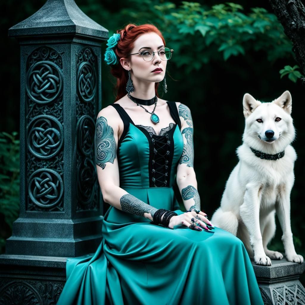 Portrait of Witch and Wolf - AI Generated Artwork - NightCafe Creator