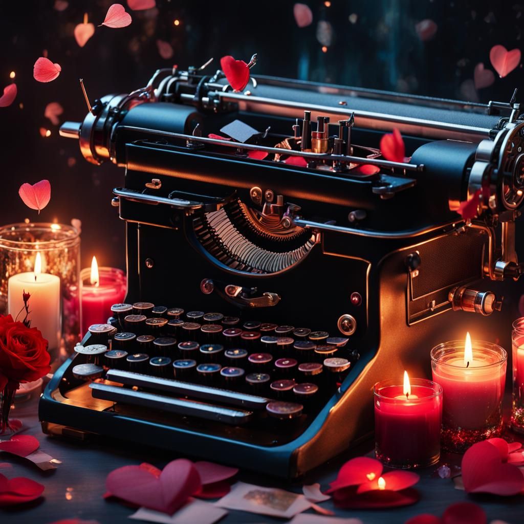 Old Fashioned Typewriter - AI Generated Artwork - NightCafe Creator