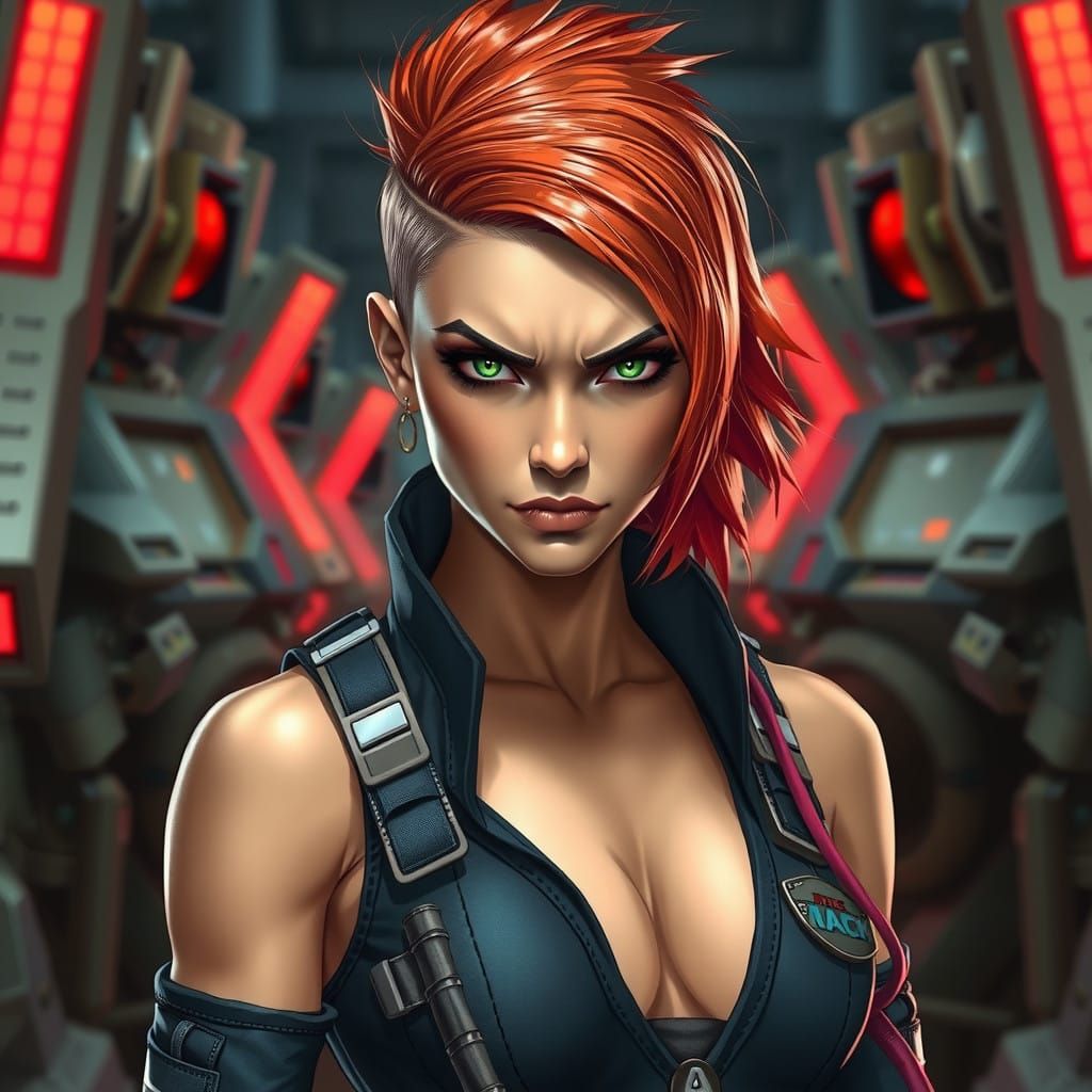Bethany Ward v6 - Gritty Mech Warrior in Dark Blue Pilot's U...