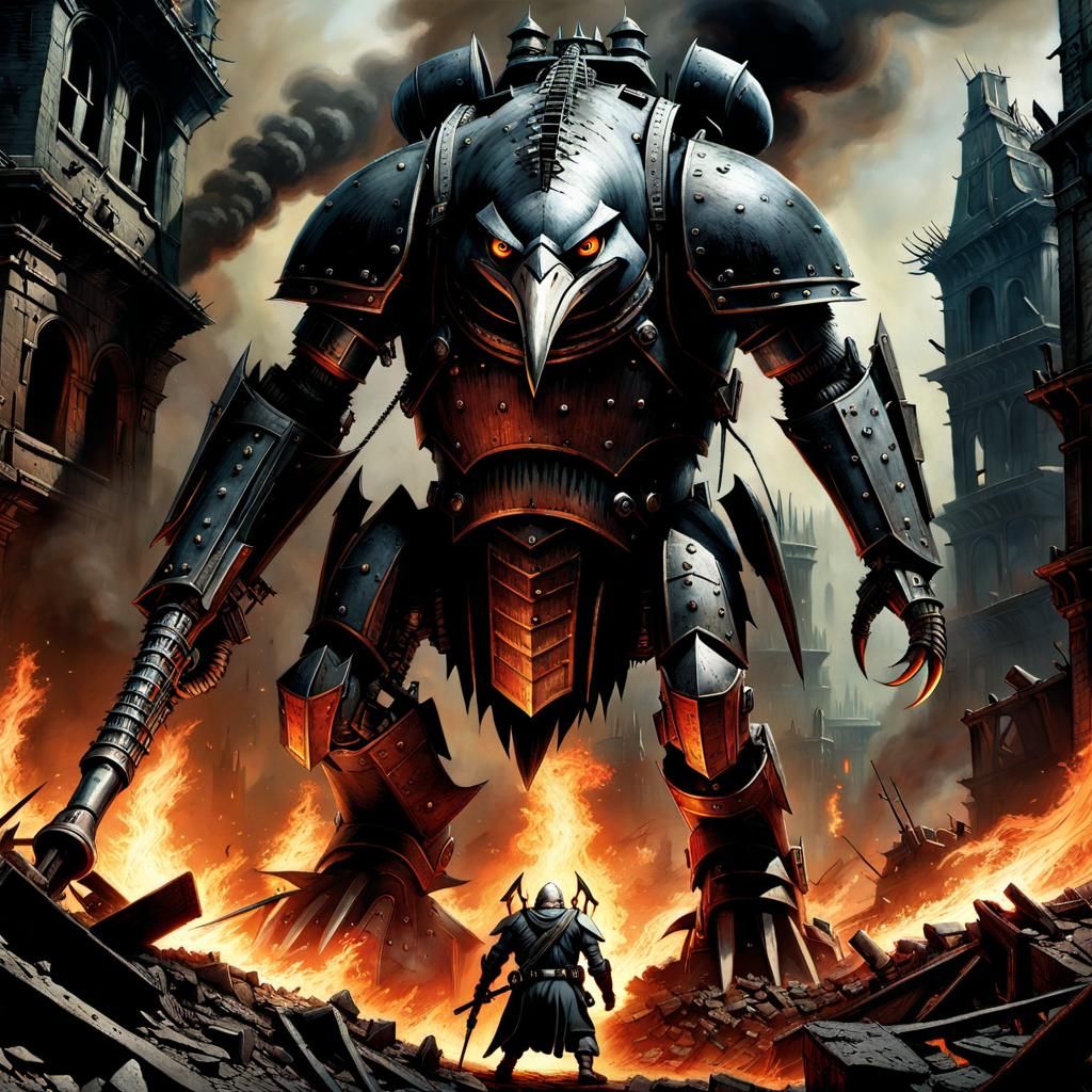 Hellpenguin Daemon Engine - AI Generated Artwork - NightCafe Creator