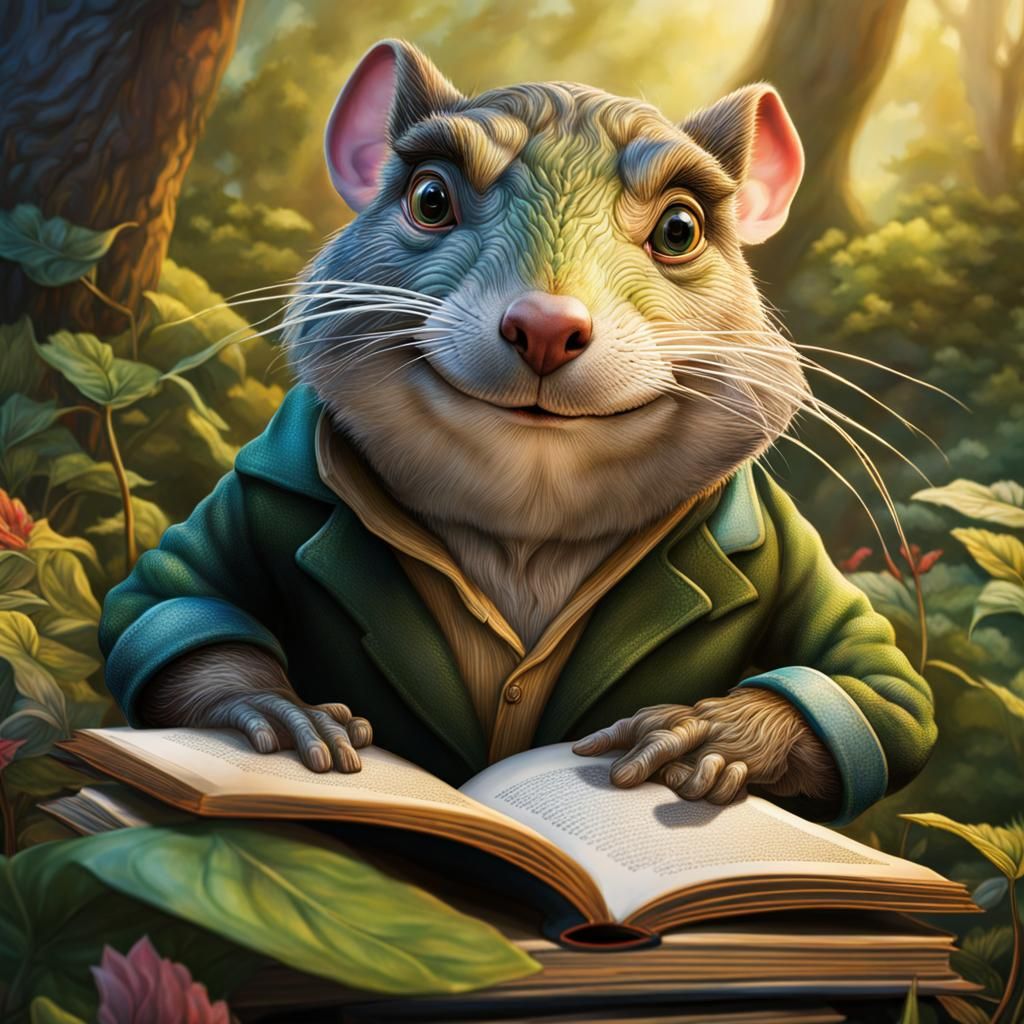 Whimsical character and his favourite book - AI Generated Artwork ...