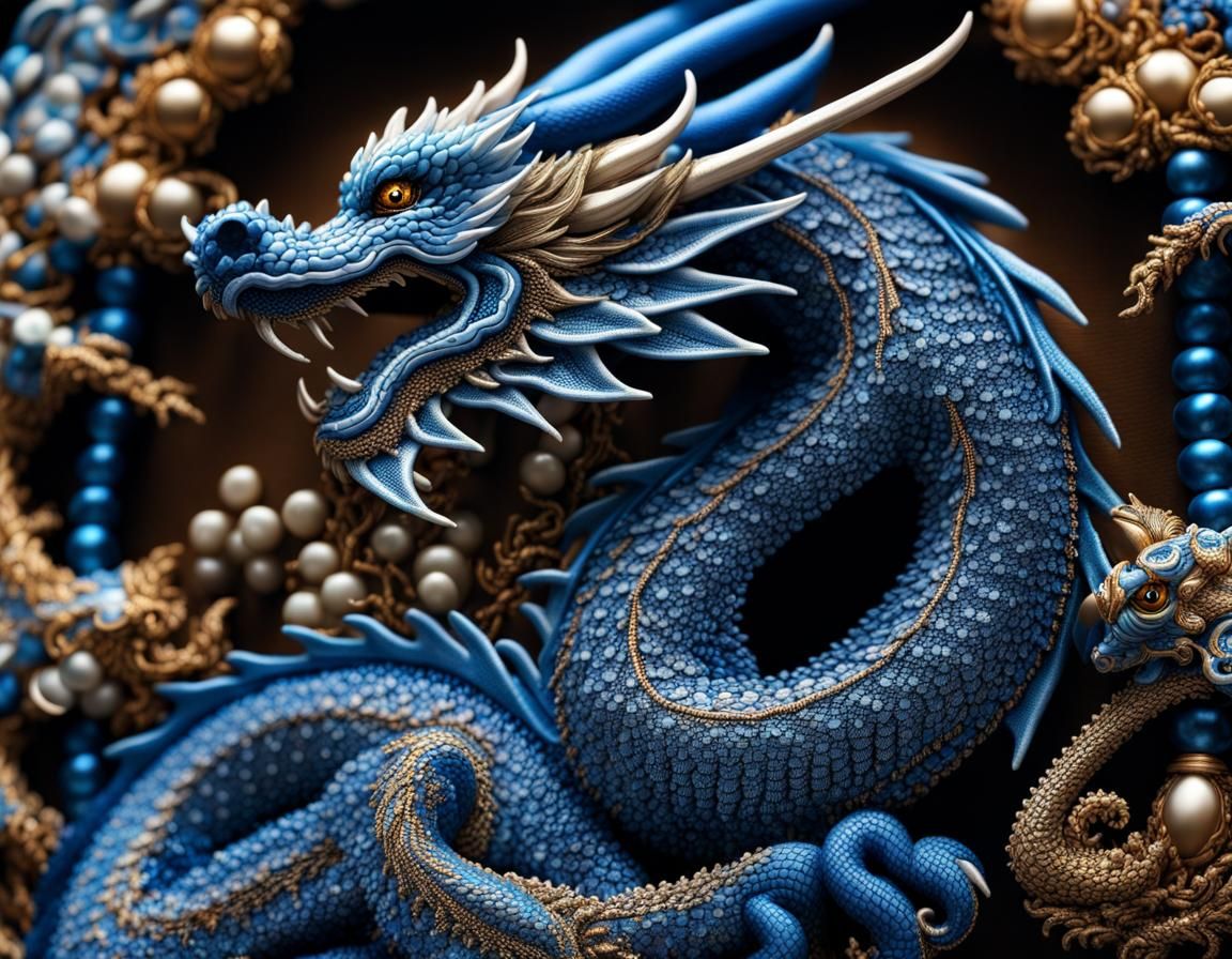Blue Dragon - AI Generated Artwork - NightCafe Creator