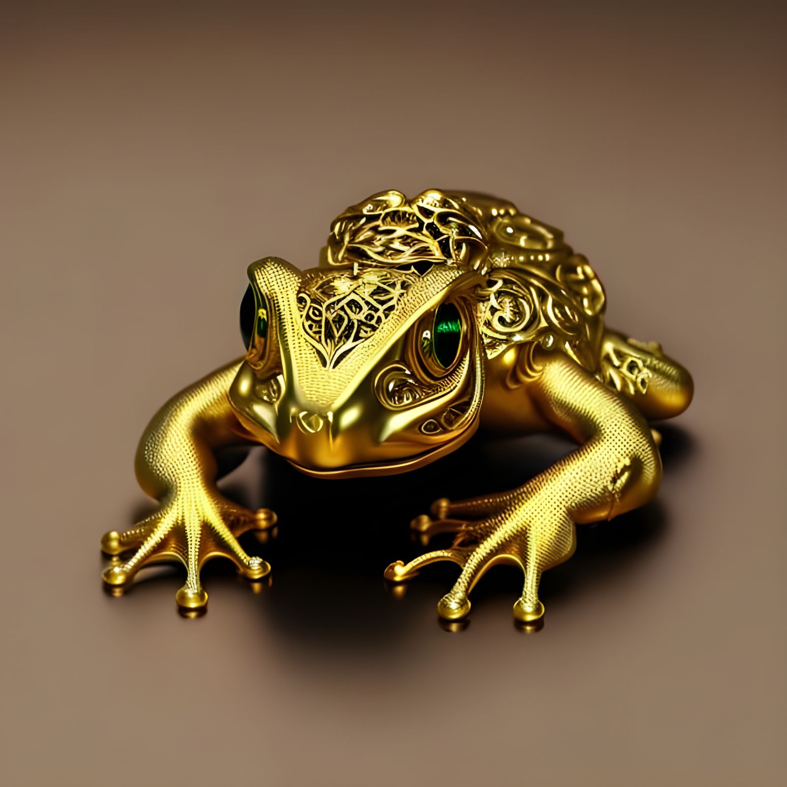 Gilded Frog - AI Generated Artwork - NightCafe Creator