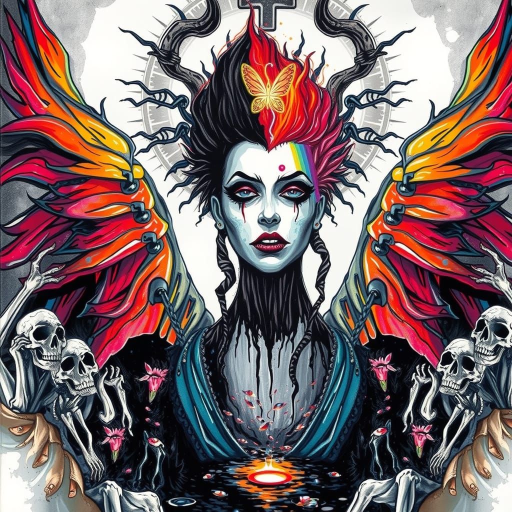 Kids Crayon drawing of the underworld ,surreal (child's drawing )of the ...