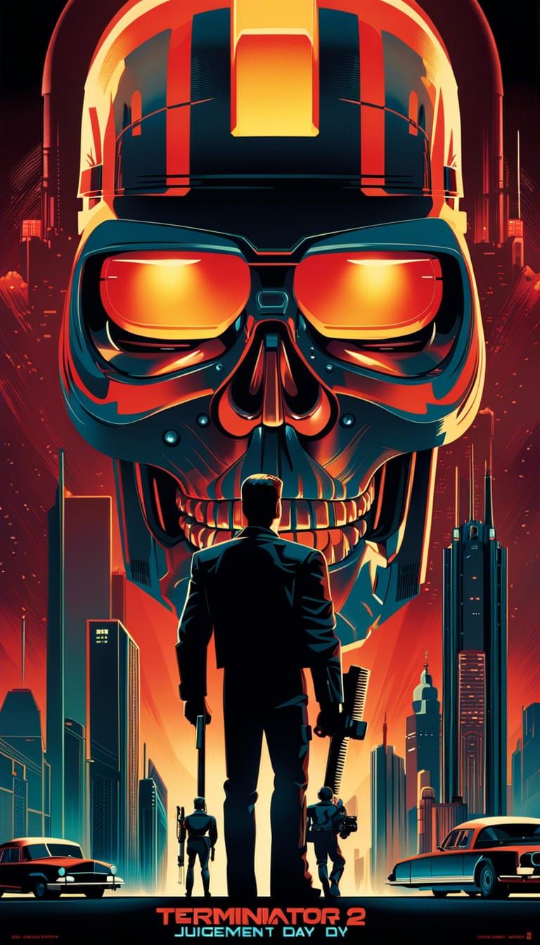 A poster of Terminator 2: Judgment Day, directed by Fritz Lang (1930 ...