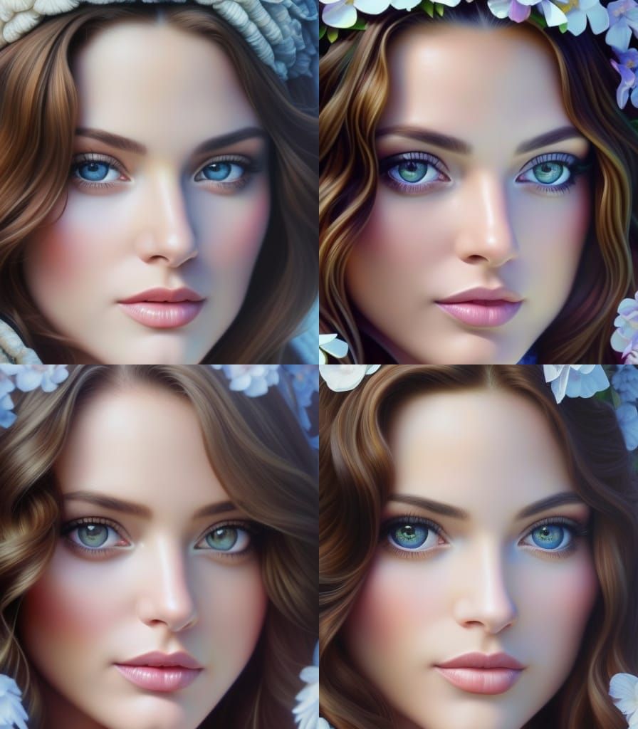 "Insanely detailed closeup Full-body color portrait of gorgeous happy ...
