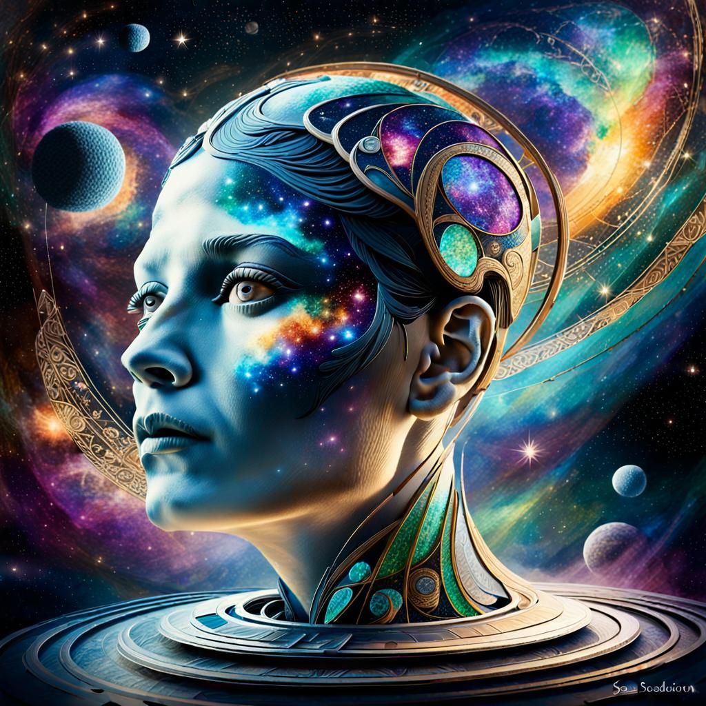 "portrait :: COSMIC DJ :: galactic rave :: SPECTRAL :: vitrail :: Susan ...